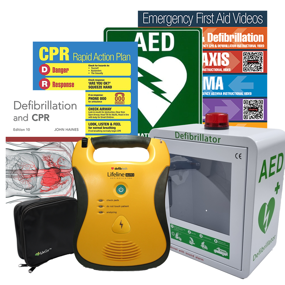 Defibtech Lifeline Fully Automatic Defibrillator Package | With Alarme